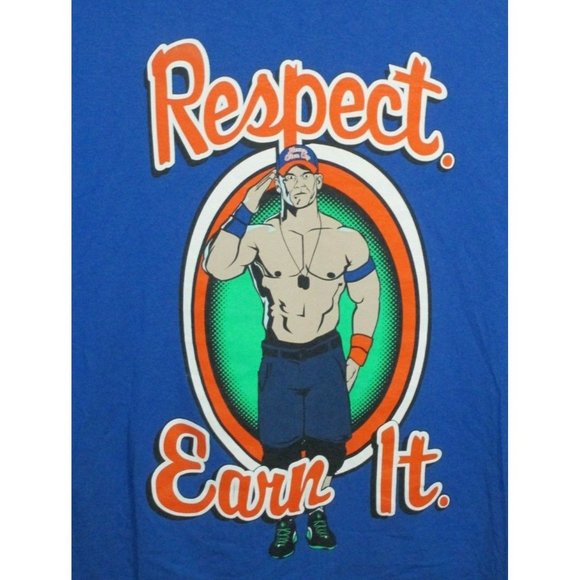 WWE | Shirts | Wwe John Cena Respect Earn It Never Give Up Graphic Mens ...